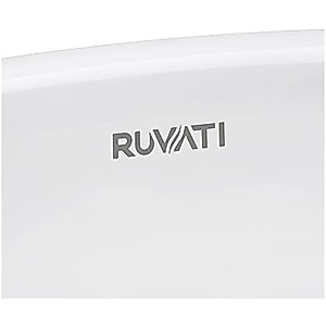 Ruvati 18 x 13 inch Undermount Bathroom Vanity Sink White Rectangular Porcelain Ceramic with Overflow - RVB0718
