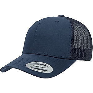 L2K Classics Plain Trucker Mesh Cap Baseball Cap - Mens Hats Trucker Hats for Men - Navy