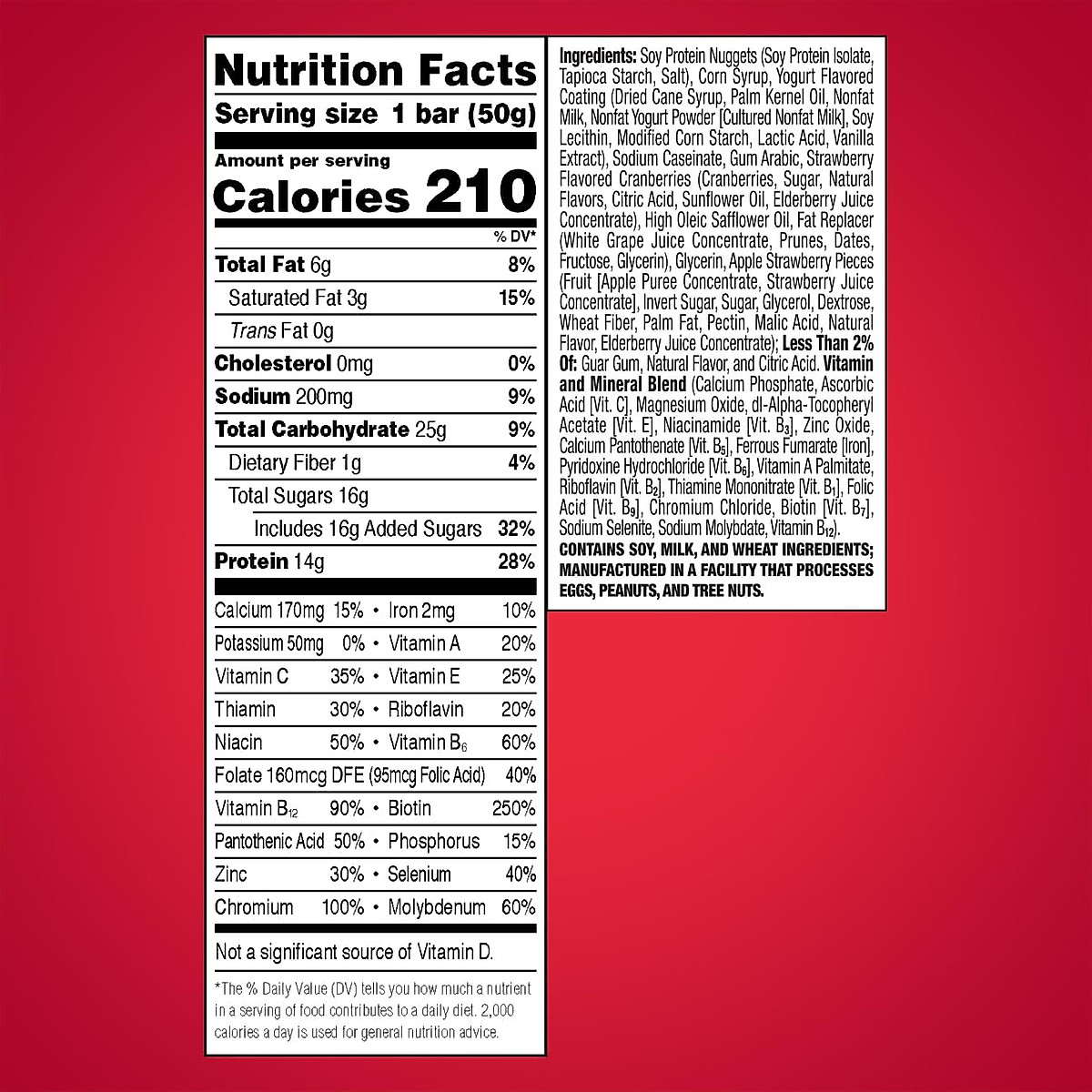 ZonePerfect Protein Bars, 18 vitamins & minerals, 14g protein, Nutritious Snack Bar, Strawberry Yogurt, 36 Bars