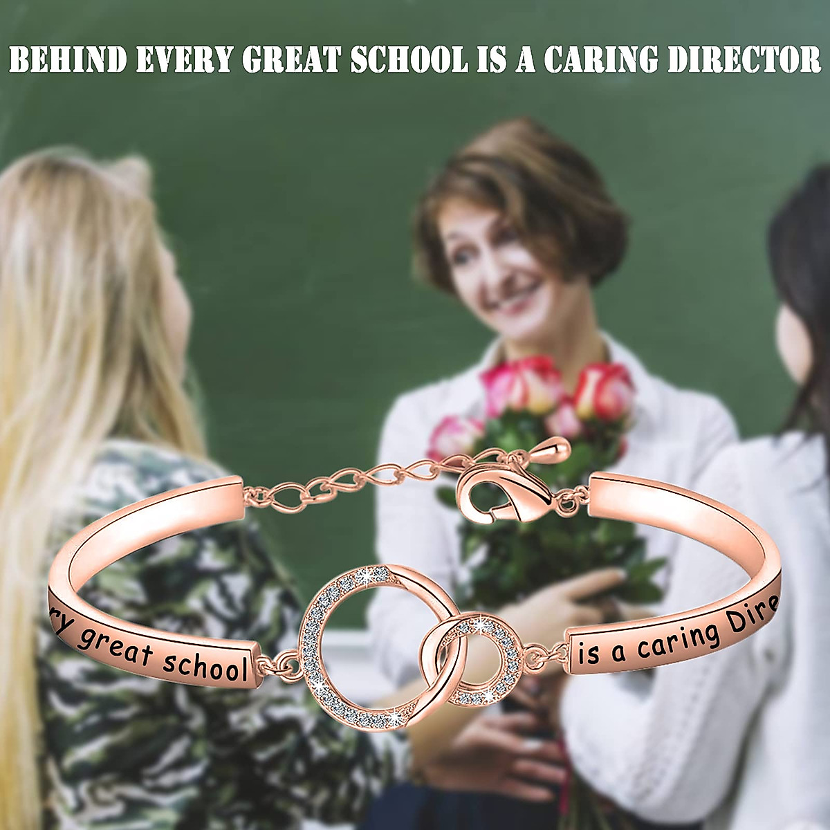 PLITI School Director Gifts Teacher Appreciation Gift Preschool Director Gift Principal Gift, Caring Director 2ring Rg, Medium