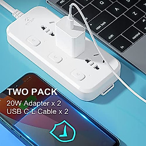 iPhone 14 Charger 20W Adapter for iPhone 13/12/11/14 Series, PD Power Adapter[2-Pack] Wall Plug with 5Ft Charging Cable for iPhone 14/14 Pro/14 Pro Max/14 PLUS/10/9/8