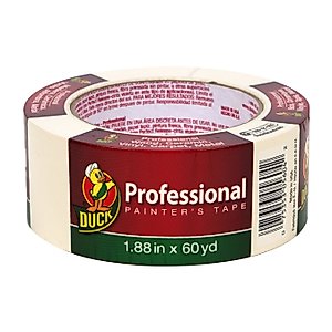 Duck Brand Professional Painter's Tape, 1.88 Inches by 60 Yards, Beige, Single Roll (1361966)
