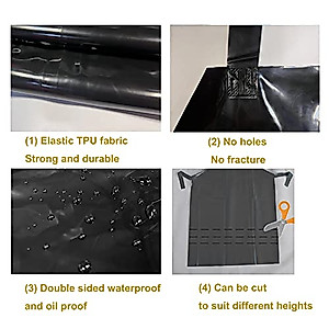 ELEBOX Waterproof Oil Proof Bib Apron Utility Apron Chemical Resistant Apron with Sleeve Work Apron Ultra Lightweight