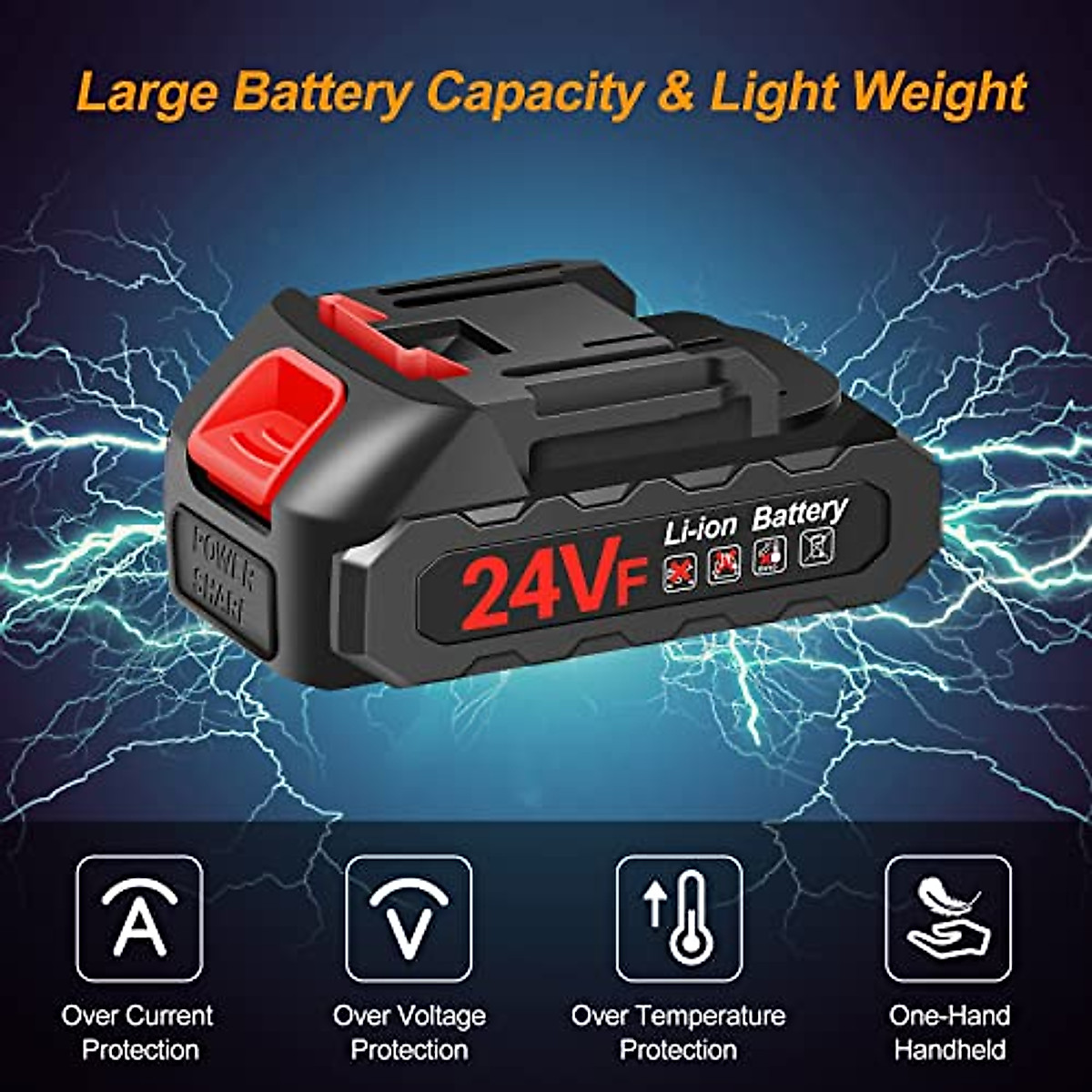 Gocheer Mini Chainsaw 6 Inch, Upgraded Electric Cordless Chainsaw Portable Handheld Chainsaw with 24V Rechargeable Battery, Mini Chainsaw Cordless for Branch Wood Cutting Tree Pruning Branches Shears