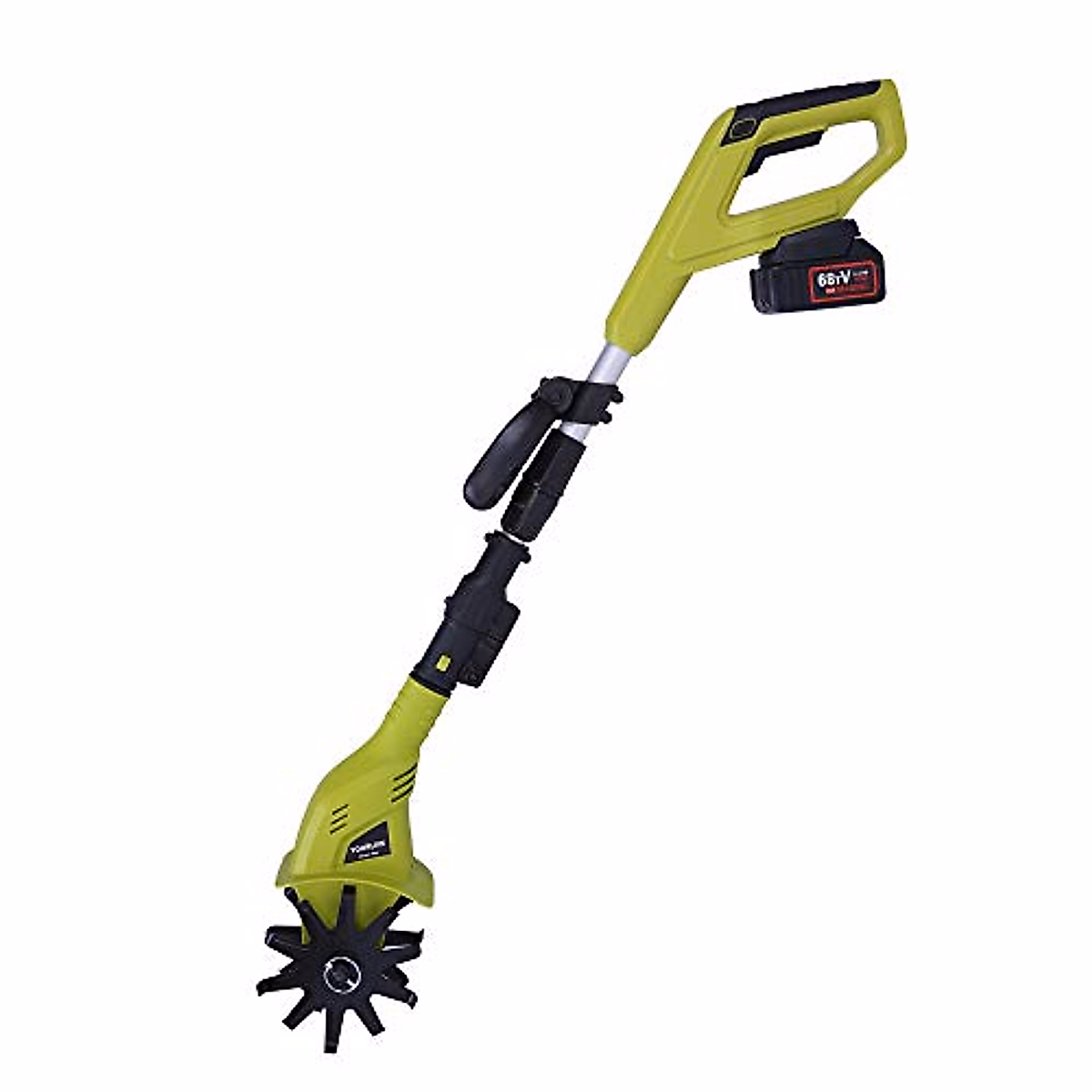 Koreyosh 20V 10inch Cordless Electric Cultivator with 2Ah Battery and Fast Charger,Electric Garden Tiller/Cultivator