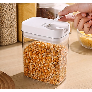 Airtight Food Storage Containers Set, 5 Pack BPA Free Plastic Cereal Containers with Easy Lock Lids, Storage Containers for Pantry Organization, Kitchen Canisters for Flour, Oats & Cereal