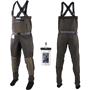 HotSrace Waders for Men, Fishing Waders for Women,3-Ply Nylon,Waterproof for Hunting, Lightweight Waders