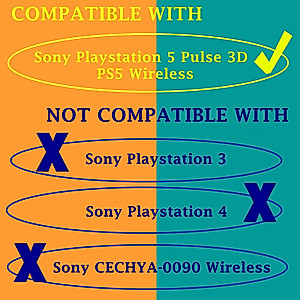 TaiZiChangQin Upgrade Ear Pads Ear Cushions Replacement Compatible with Sony PlayStation 5 Pulse 3D PS5 Wireless Headphone Fabric Earpads