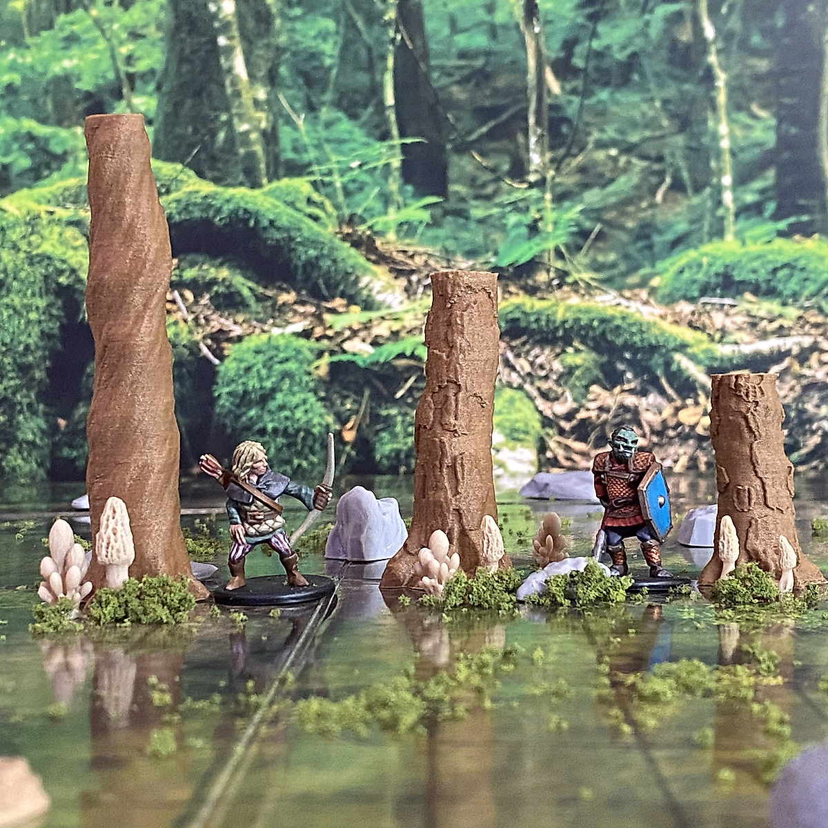 Extruded Gaming Forest Trees Set 3