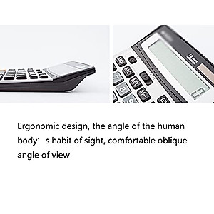 Dual Power Scientific Calculator, Metal Panel 12-Digit Large-Screen Calculator, Suitable for Student Financial Accounting Calculators