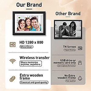 Secura Home WiFi Digital Picture Frame 10.1 Inch IPS HD Touch Screen Smart Cloud Photo Frame with 32GB Storage, Auto-Rotate, Wall-mountable, Share Photos and Videos via Frameo App from Anywhere