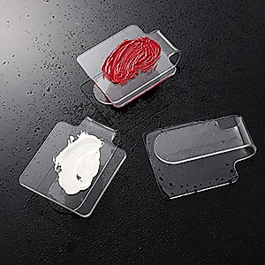 Minkissy 3pcs Makeup Hand Palette Acrylic Nail Art Manicure Palette Makeup Palette Spatula for Home Salon Professional