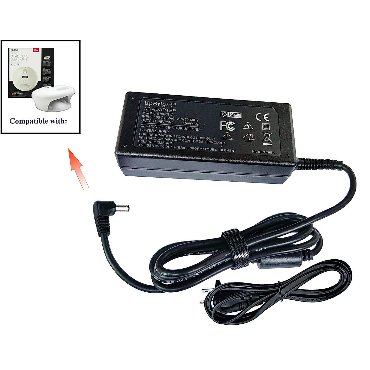 UpBright 28V AC/DC Adapter Compatible with OPI PMW280200 HD-2800200 O.P.I LED Nail Lamp Light GL900 GL901 GL902 GL901-US GL901-AU GL901-UK GL901-EU GL902-US GL902-AU GL902-UK 28VDC 2A Power Supply