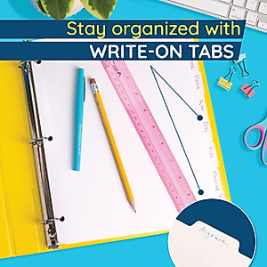 Blue Summit Supplies 3 Ring Binder Dividers with Reinforced Edge, 1/8 Cut Tabs, Letter Size, 3 Hole Punch Section Index Dividers for Binders, White, 96 Pack