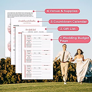 Wedding Planner - Wedding Planning Book, 8.4" x 6.3", Great Wedding Planner Book and Organizer with Hardcover and Elastic Binder for Couples, Timeline & Calendar, Guest Planning, Venues & Suppliers