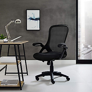 Modway Assert Mesh Adjustable Swivel Computer Desk Office Chair In Black