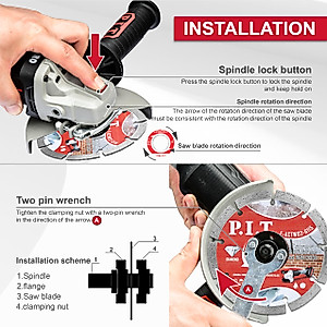 P.I.T. 4-1/2 inch Segmented Rim Diamond Blade,Dry Cutting Applications in Concrete, Paver, Masonry, Terrazzo, Stone,Granite - 7/8 Inch Arbor Angle Grinder Cut Off Wheel- Diamond -115 mm (3 Piece)
