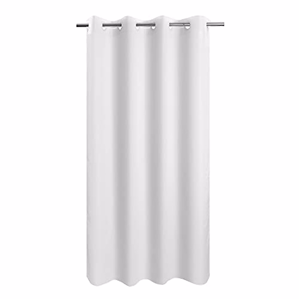 Stall Fabric Shower Curtain No Hooks or Liner Needed - Soft Shower Stall Curtain 54" x 78" Hotel Grade, Waterproof & Machine Washable, White, 54x80 Stall Size