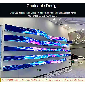 Flexible RGBFull Color LED Matrix Panel 96x48 Pixels, 2.5mm Pitch, 4608 Individual RGB LEDs, Adjustable Brightness and Bendable PCB,Compatible with Raspberry Pi / Raspberry Pi Pico / ESP32 / Ardu