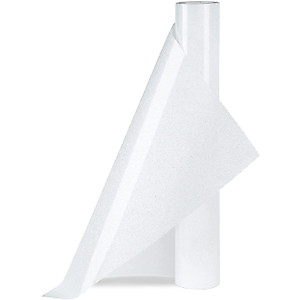 HTVVETUR Glitter White Heat Transfer Vinyl - 12" x 9ft Iron on Vinyl HTV Vinyl for Shirts, Cameo - Easy to Cut & Weed for Heat Vinyl Design (J001-9ft)