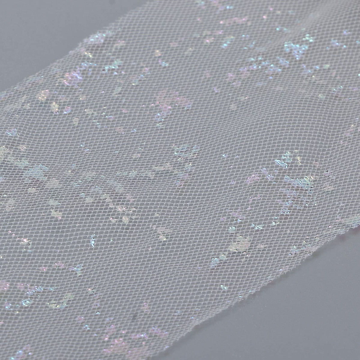 Tulle Fabric Roll, 25 Yards Glitter Tulle 6cm Width Sparkling Tulle Spool Ribbon Sequin Tulle Netting Fabric for Tutu Skirts Gift Wrap Bridal Decorations DIY Craft(Beige)