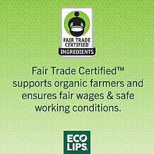 LIP BALM Mongo Kiss 6-Pack (6 tubes) by Eco Lips 100% Organic Beeswax & Cocoa Butter Lip Care with Organic Mongongo Oil - Soothe & Moisturize Dry & Cracked Lips - Made in USA. (Peppermint)