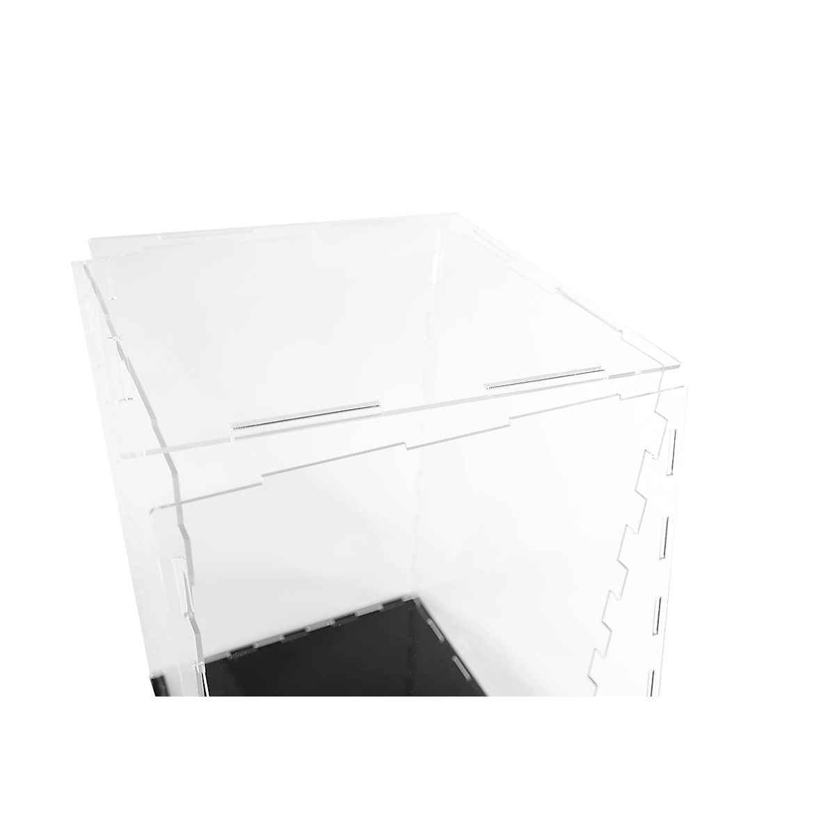 Clear Acrylic Display Case-Assemble Countertop Box for Display-Clear Display Box,Dustproof Protection Showcase for Toy Collectibles (12*12*12inch)