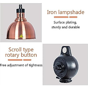 LINKANRUO Commercial Food Heat Lamp Warmer, 250w Buffet Catering Heating Light, Restaurant Chandelier Equipment for Keep The Food Fresh and Delicious, Adjustable Length 60-180cm, Ideal for Steak Pizza