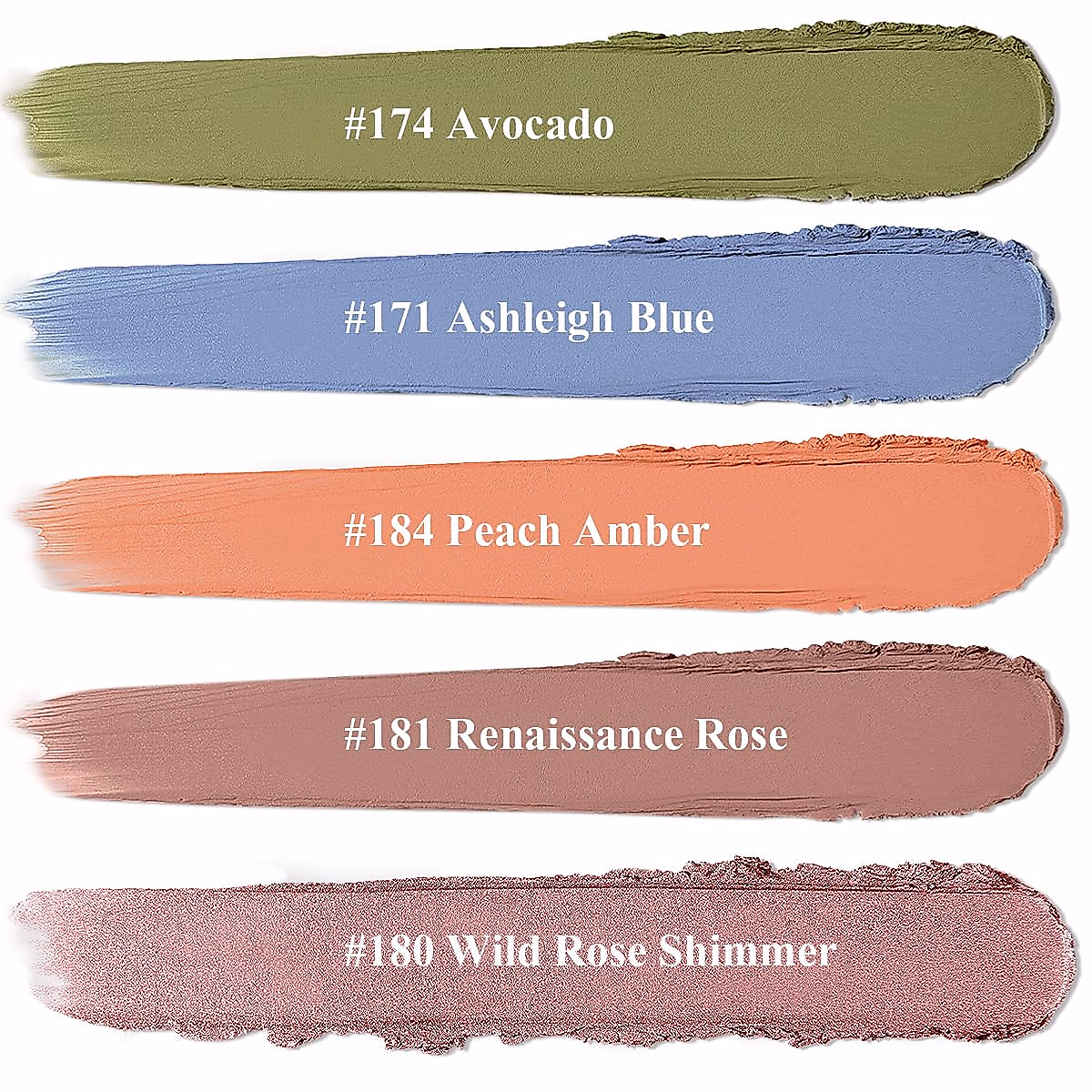 LUXAZA Cream Single Eyeshadow Stick with Blending Brush, Hypoallergenic Eye Shadow Stick Makeup, Pro Waterproof & Long Lasting Eye Brightener Stick, Eyeshadow Pencil Crayon Shimmer #180