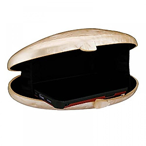 EROUGE Women Evening Pearl Bag Gold Acrylic Clutch Handbag for Evening Wedding Party (Gold)