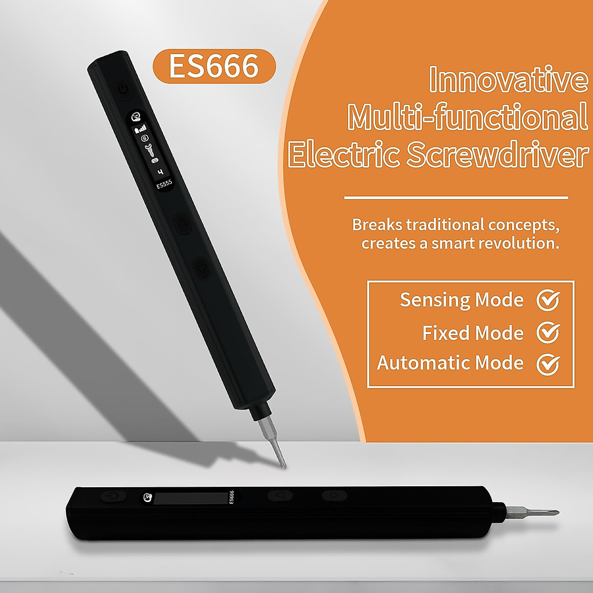 Generic SQ ES666 Kit USB Rechargeable Cordless Electric Screwdriver Multi-Function Magnetic Precision Power Screwdriver Repair Tool for RC Models Drones Mobile Phones Computers Electronics., Black