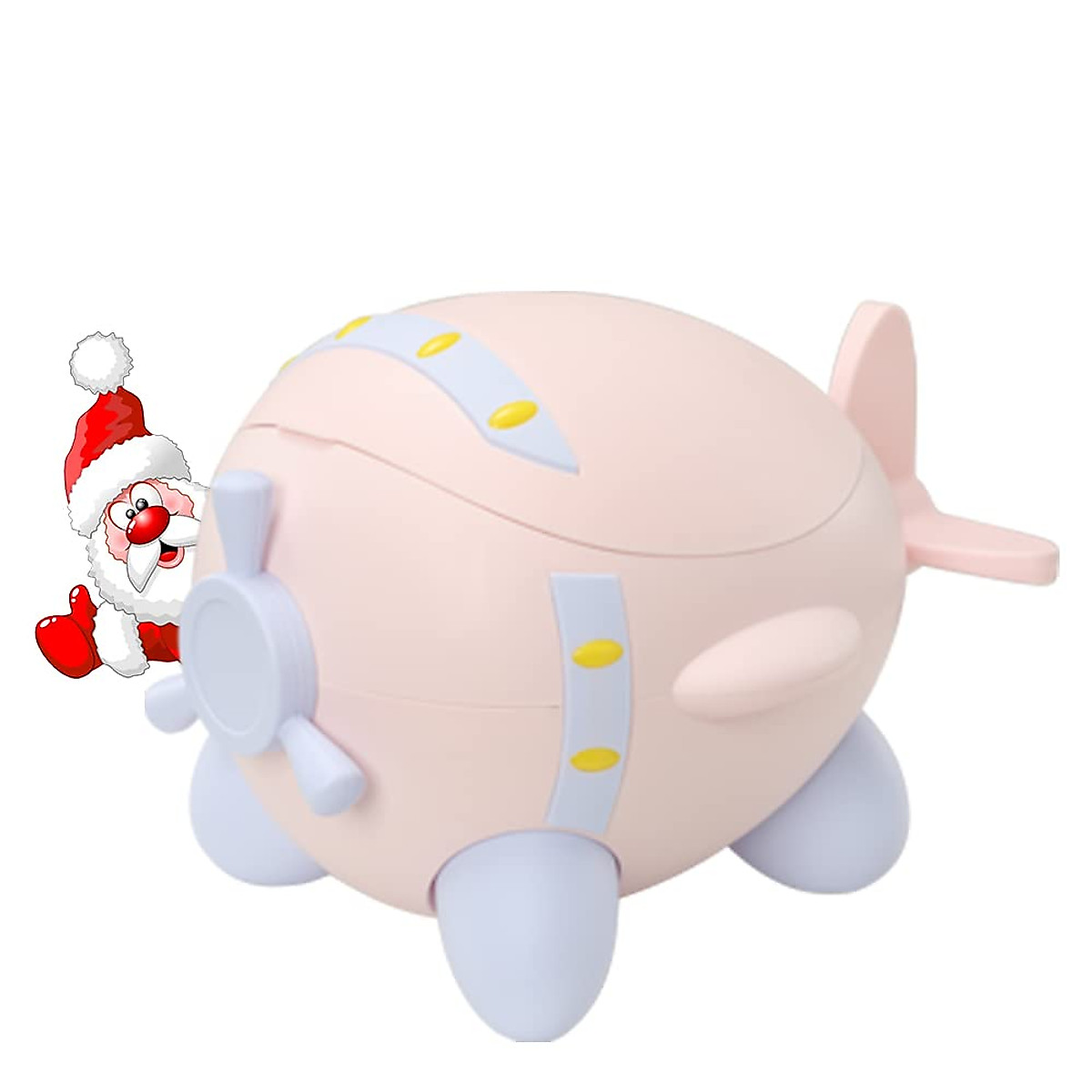 INTOP Airplane Kids Potty Training Toilet, Christmas Gift for Boys and Girls, Toddlers,Backrest Baby Potty Training Seat Non-Slip with Splash Guard,Easy to Empty and Clean (Pink)