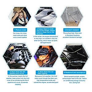 uxcell 394mil 16.36sqft Car Noise Sound Deadener Deadening Insulation Mat Waterproof 60 x 40 Inches