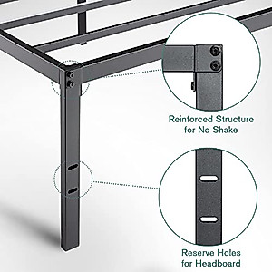 IMUsee Heavy Duty Full Size Platform Bed Frame with 16.5" Large Under Bed Storage Space, Sturdy Metal Frame/ Mattress Foundation/ No Box Spring Needed/ Easy Assembly/Noise-Free