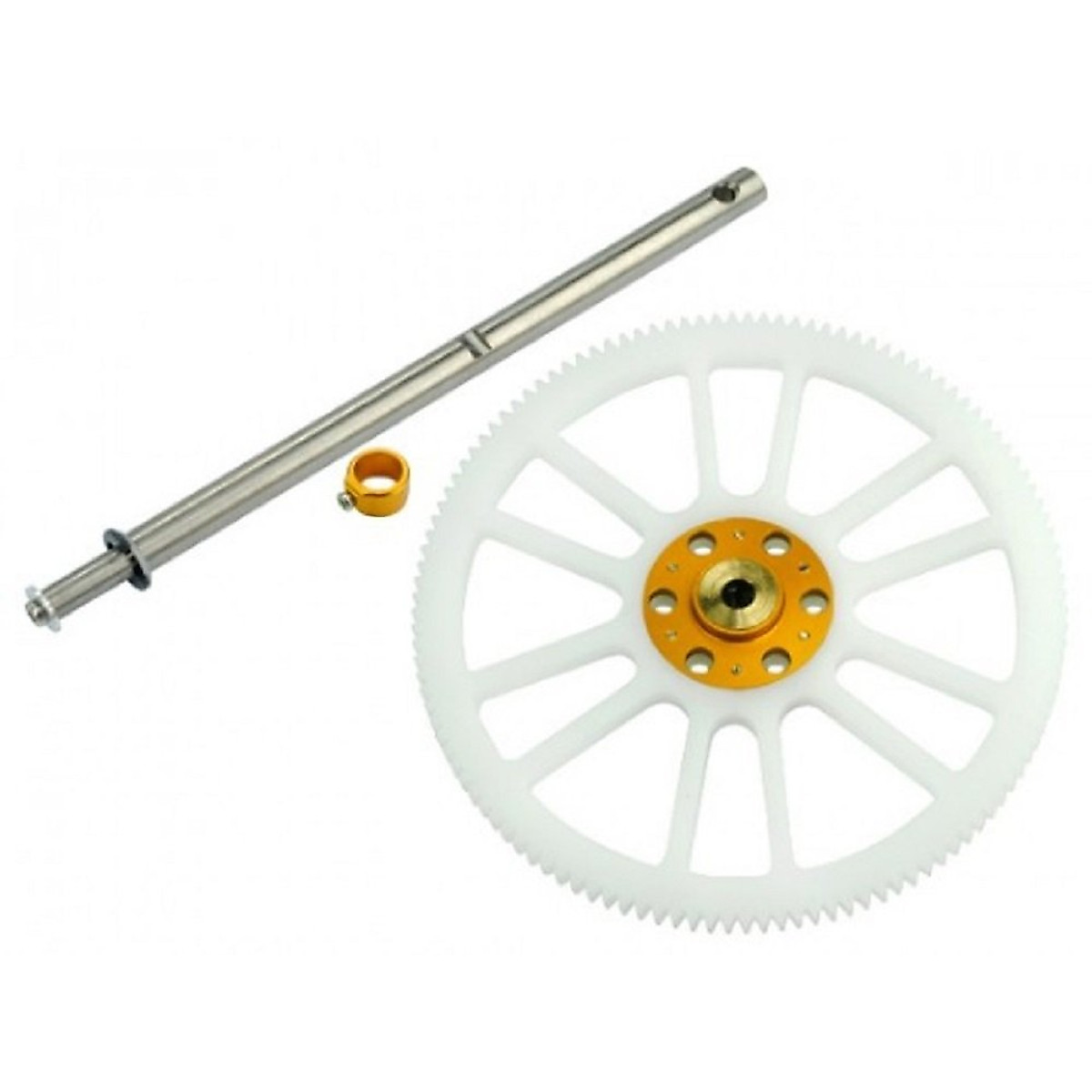 MICROHELI Delrin Main Gear w/Auto-Rotation Hub Set (Gold) - Blade 200 SRX / 200 S