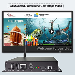 Advertising Streaming Media Player Box for Digital Signage,Network Management with Free Software,Creation of Digital Marketing,Remote Upload Function, Application and Planning Function (V1-M1)