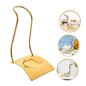 DOITOOL Integrated Spoon Rest Upright Spoon Rest Sturdy Spoon Holder Black Flatware Spoon Holder for Stovetop Ladle Delicate Spoon Holder Colander Stainless Steel Household