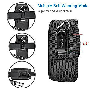 Tiflook for Samsung Galaxy S22 Ultra S23 S21 S20 FE S10 S9 S8 A12 A32 A52 A02S A13 Note 20 Ultra Note 10 Plus Holster Belt Case with Clip Heavy Duty Rugged Nylon Cell Phone Pouch Card Holder,Black