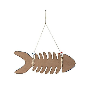 Nautical Hand Carved Wooden Fish Wall Hanging Ornaments Welcome Home Decor