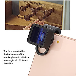 1.33X Anamorphic Lens for iPhone for Android, Wide Screen Deformation Filmmaking Lens, Video Maker Universal Optical Phone Lens