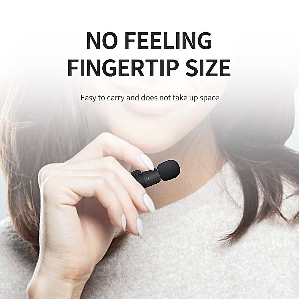 ONIYEA Wireless Lavalier Microphone for iPhone iPad, Plug-Play Wireless Mic, 2 Clip-on Microphones for YouTube | Interview | Podcast | Vlog | Tiktok | Live Stream