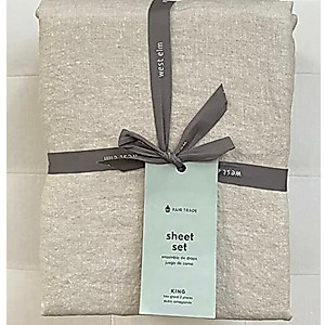 West Elm Belgian Linen Sheet Set~King~*~Natural Flax~*~