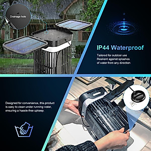 PhatroyYee Solar Bug Zapper Outdoor, 2024 Upgraded Mosquito Zapper Outdoor Solar Powered, Cordless Electric Bug Zapper Indoor w/Night Light, Waterproof Fly Zapper for Patio Backyard Kitchen Camping