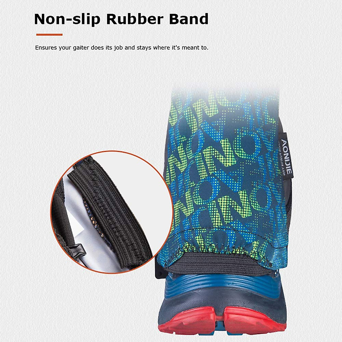 Keep outdoor 1 Pair Low Trail Running Gaiters Sandproof Ankle Gaiters Lightweight Protective Reflective Shoe Covers for Hiking Walking Marathon