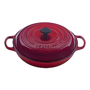 Le Creuset Enameled Cast Iron Signature Braiser, 3.5 qt., Cerise
