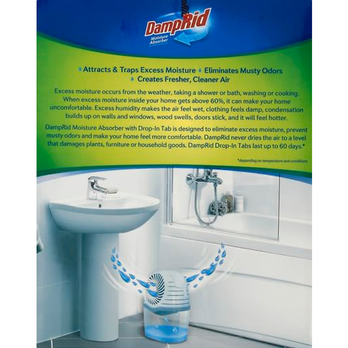 DampRid Fresh Scent Drop-In Tab Moisture Absorber Starter Kit