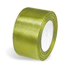 2 inch Light Olive Ribbon Satin Double Face Ribbons for Gift Wrapping Party Decoration Floral Arrangement Silk Ribbon for Wedding Decor Ribbon Light Olive Solid Ribbon Roll 2 in x 25 Yards