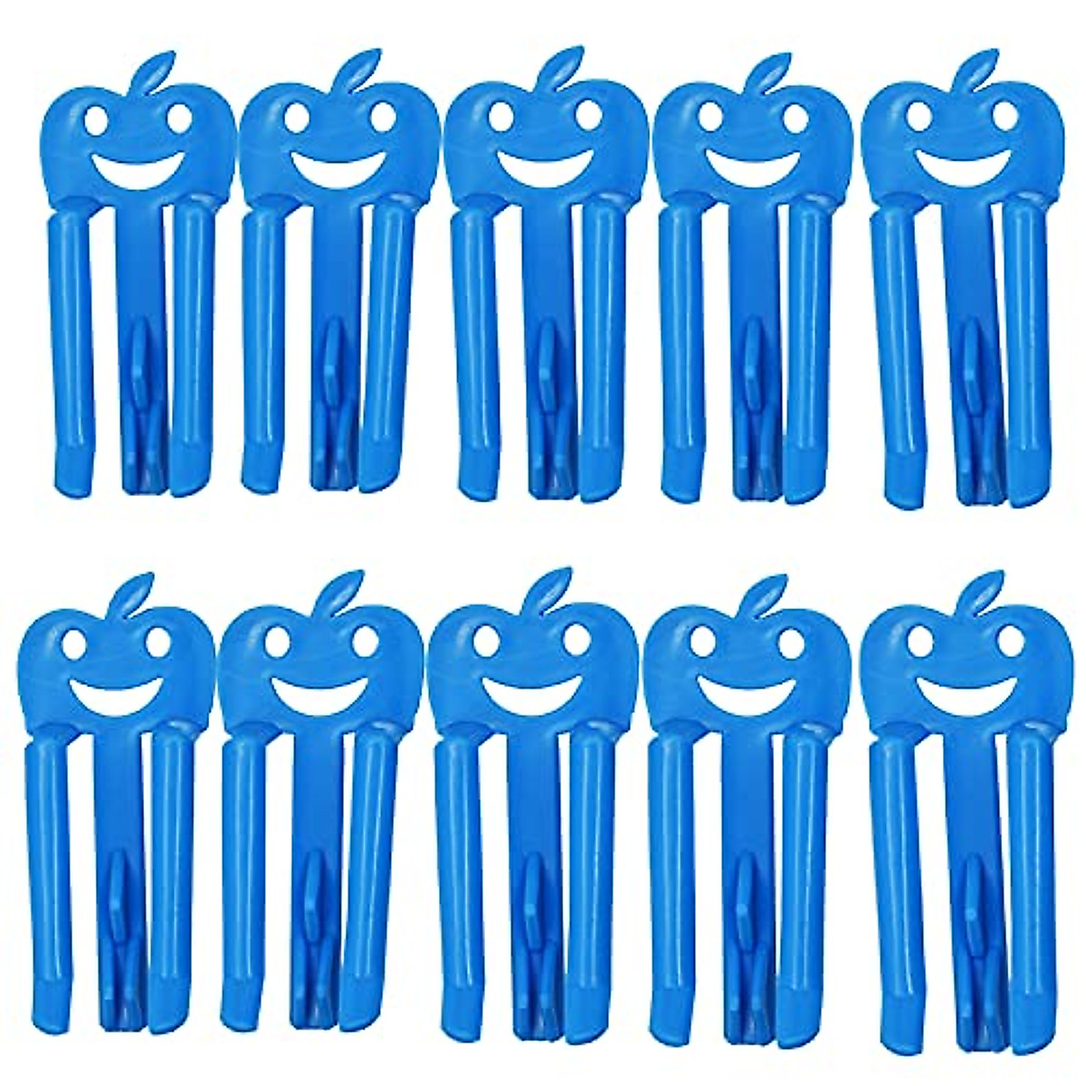 Maydahui 12PCS Garbage Bag Clips Household Blue Plastic Trash Can Clamp Wastebaskets Basket Anti-Slip Fixed Waste Bins Dustbin Junk Bag Edge Holder
