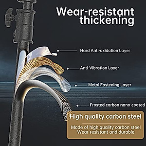 LOMTAP C Stand Light Stand Photography Kit - Heavy Duty 10.8ft/330cm Vertical Pole, 4.2ft/128cm Boom Arm, Upgraded Adjustable Base, Water Sandbag, 2 Grip Heads, 3 Clips - Century Stand for Softbox