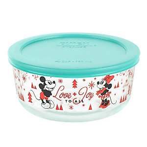 Pyrex Glass 8-piece Decorated Food Storage Set - Mickey & Minnie
